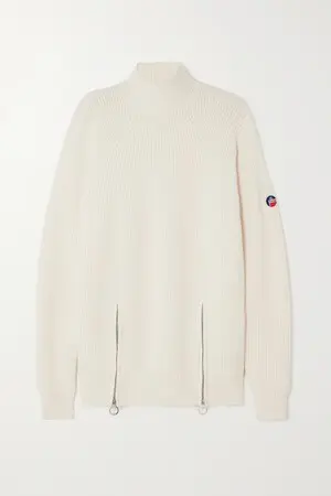 Fusalp Cybele Ribbed Merino Wool Turtleneck Sweater