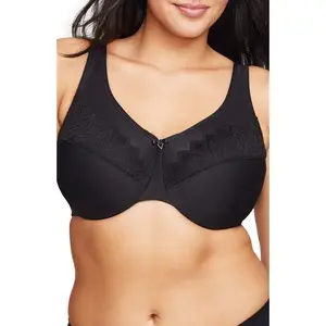 GLAMORISE Wonderwire Full Coverage Minimizer Bra Black