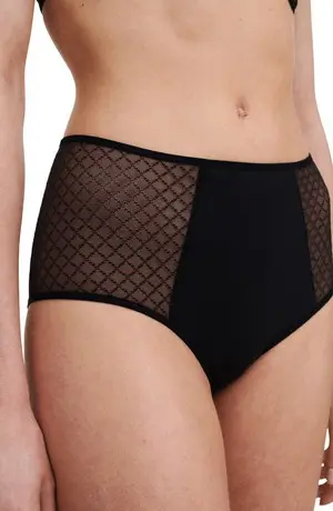 Chantelle Norah Chic High Waist Full Briefs - Black