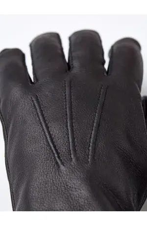 HESTRA Andrew Leather Gloves - Black