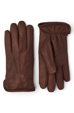 HESTRA Andrew Leather Gloves - Chocolate