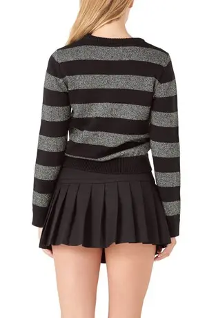 English Factory Metallic Stripe Sweater