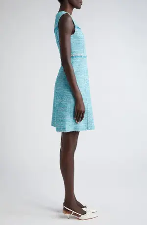 St. John Eyelash Tweed A-line Dress