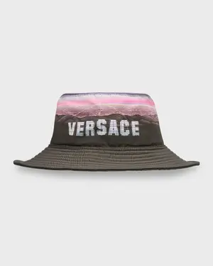Versace Printed Nylon Bucket Hat - Multicolor