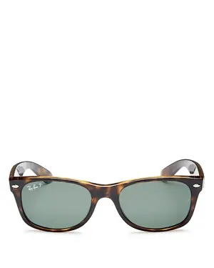 Ray-ban Wayfarer Polarized Sunglasses, 55mm Tortoise/dark Green Polarized