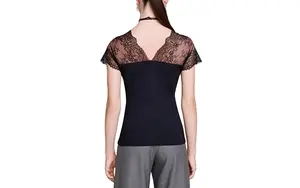 Maje Liliona Lace Trimmed Top