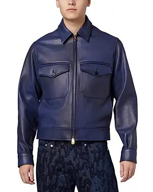 Paul Smith Zip Front Leather Jacket