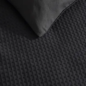 Vera Wang Waffle Pique Cotton Duvet Cover Set