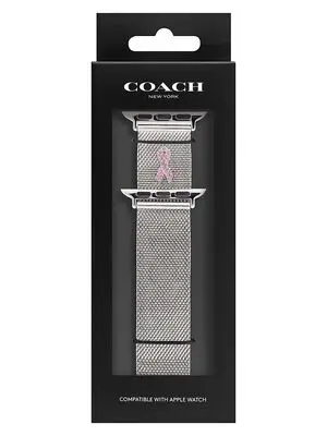 COACH® Women's Stainless Steel Apple Watch Strap - Silver - Silver