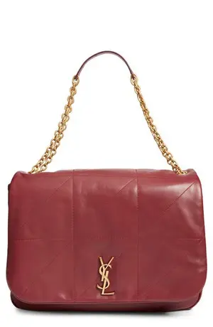 Saint Laurent Jamie 4.3 Patchwork Leather Tote - New Dark Bordeaux