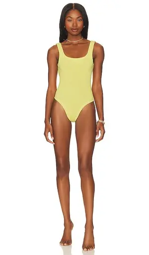 Hunza G Square Neck One Piece Yellow