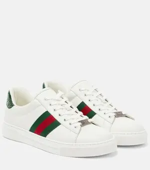 Gucci Gucci Ace Leather Sneakers Multicoloured-0