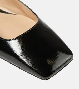 GIANVITO ROSSI Freeda Leather Slingback Flats
