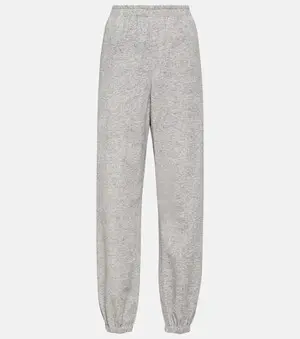 Bottega Veneta Trompe L'oeil Leather Sweatpants - Grey