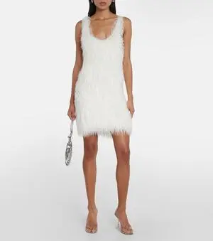 Coperni Feather Mini Dress