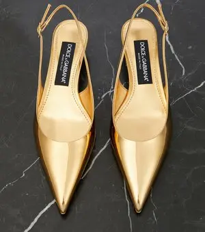 Dolce & Gabbana Metallic Slingback Pumps