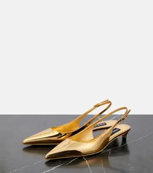 Dolce & Gabbana Metallic Slingback Pumps
