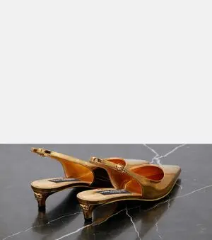 Dolce & Gabbana Metallic Slingback Pumps