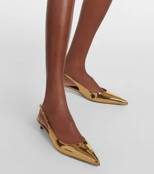 Dolce & Gabbana Metallic Slingback Pumps