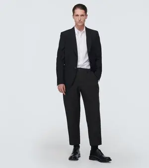 Comme Des Garçons Mid-rise Cropped Pants