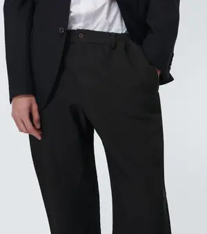 Comme Des Garçons Mid-rise Cropped Pants
