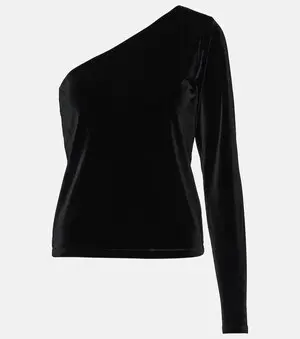 Polo Ralph Lauren One-shoulder Velvet Top