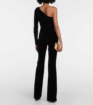 Polo Ralph Lauren One-shoulder Velvet Top