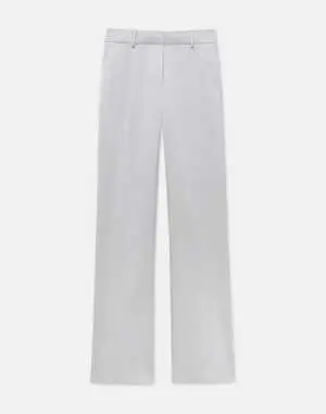 Lafayette 148 New York Satin Sullivan Pant Grey