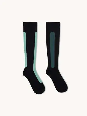 OSTRICHPILLOW Bamboo Compression Knee High Socks - Night Walk