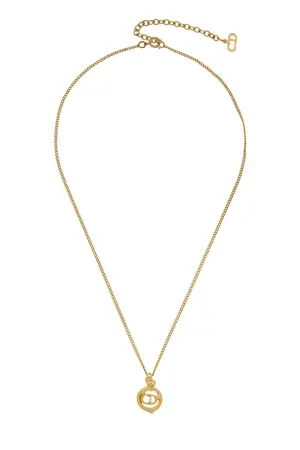 Dior Cd Logo Pendant Necklace - Gold