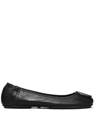 Tory Burch Minnie Logo Ballerina Shoes - Black