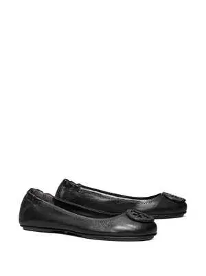 Tory Burch Minnie Logo Ballerina Shoes - Black