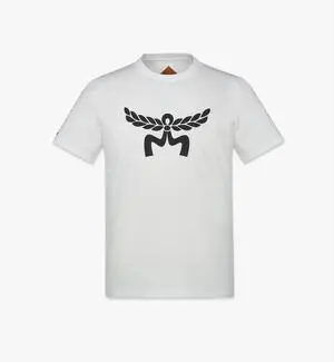 Mcm Laurel Logo Print T-shirt In Organic Cotton White