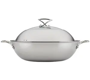 CIRCULON Clad Nonstick Steelshield 14in Silver Overed Wok - One-color