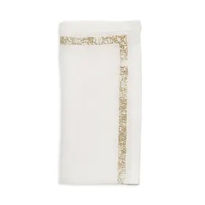 KIM SEYBERT Impression Napkin - White/gold