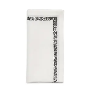 KIM SEYBERT Impression Napkin White/gunmetal