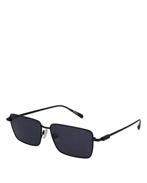 FERRAGAMO Prisma Rectangular Sunglasses, 57mm - Black/gray Solid