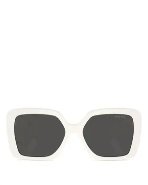 Miu Miu Square Sunglasses, 56mm - White/gray Solid