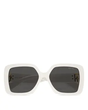 Miu Miu Square Sunglasses, 56mm - White/gray Solid