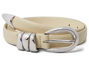Madewell Madewell Triple Metal Keeper Belt In Leather Khaki