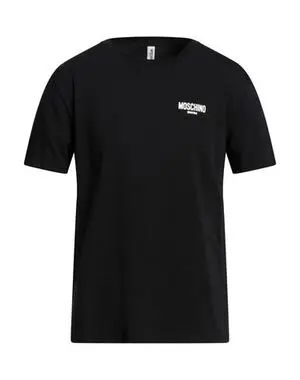 Moschino Swim Man T-shirt Coral Size Xs Cotton, Elastane Black
