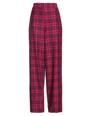 JIJIL Wide-leg Tartan Flannel Trousers - Pink