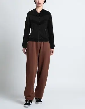 DIANA GALLESI Solid V-neck Zip-up Sweatshirt