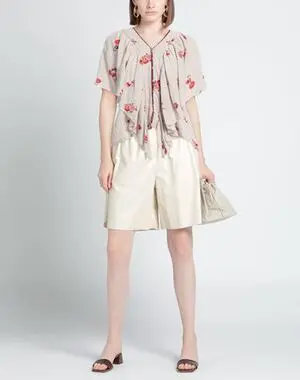 ONETEASPOON Ruched Floral Print Shirt