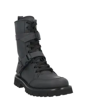 ADD X BALDININI Calfskin Combat Boots - Black
