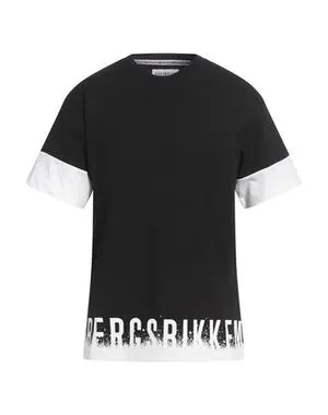 BIKKEMBERGS T-shirt Size Cotton, Elastane - Black