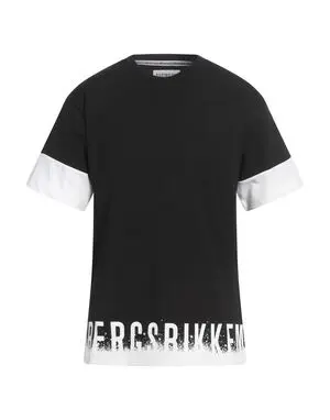BIKKEMBERGS T-shirt Size Cotton, Elastane - Black