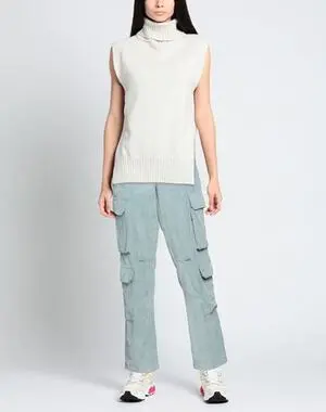 VICOLO Straight Leg Velvet Trousers - Blue