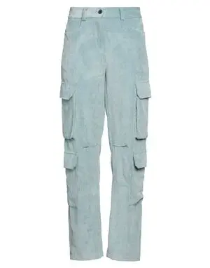 VICOLO Straight Leg Velvet Trousers - Blue