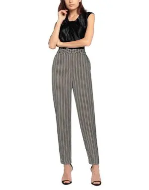 MANILA GRACE Striped Crepe Tapered Pants